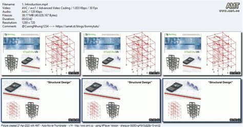 Staadpro V8i Structural Analysis And Design Of A Rcc Building Softarchive