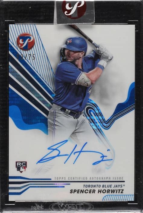 2024 Topps Pristine Pristine Autographs Spencer Horwitz Pa Sh Blue Pristine Pulsar Refractor