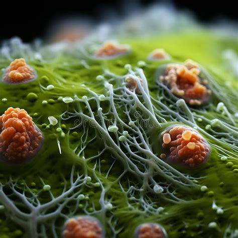 Ai Illustration Of A Vibrant Microscopic Algae Stock Illustration Illustration Of Ocean