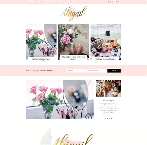 5991 博客皮肤电脑网站主题模板 beauty wordpress theme abigail 果觅网（gooodme）