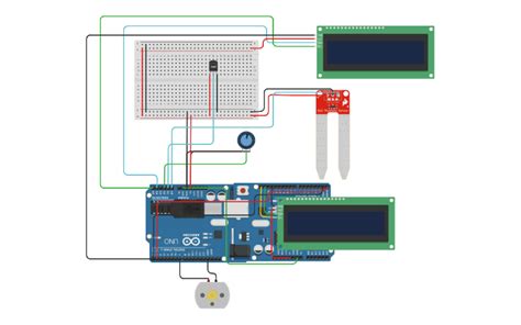 Circuit Design Iot Smart Irrigation Tinkercad