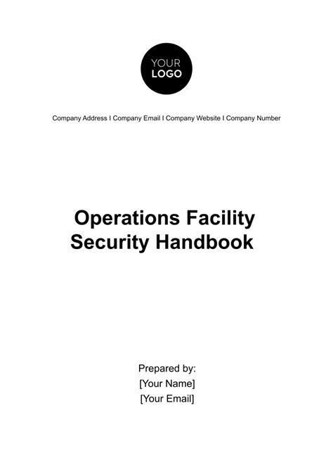 Operations Facility Security Handbook Template Edit Online And Download Example