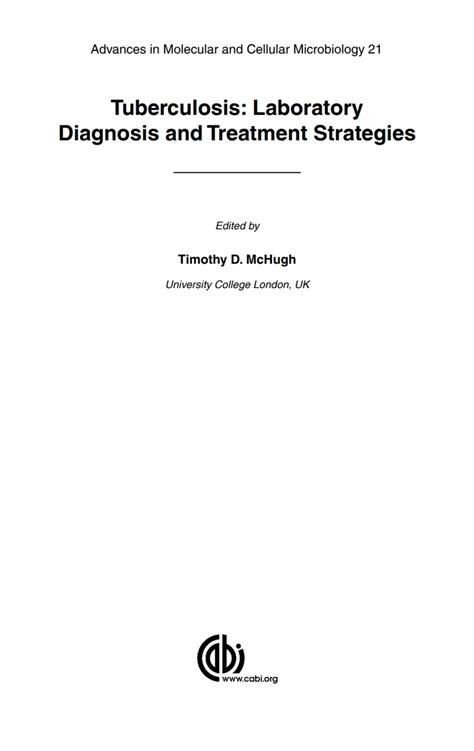 Tuberculosis Laboratory Diagnosis And Treatment Strategies Premiumjs Store