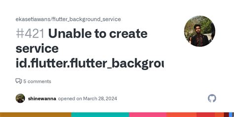 Unable To Create Service Idflutterflutterbackgroundservice