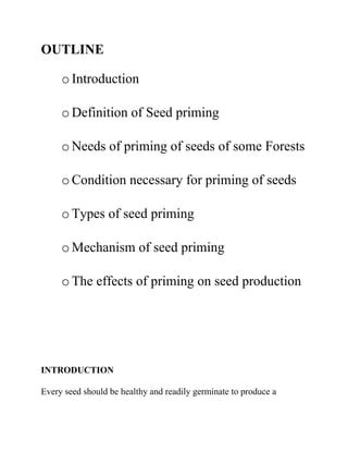 SEED PRIMING ITS MECHANISM AND EFFECTPDF PDF