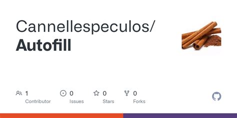 Github Cannellespeculosautofill
