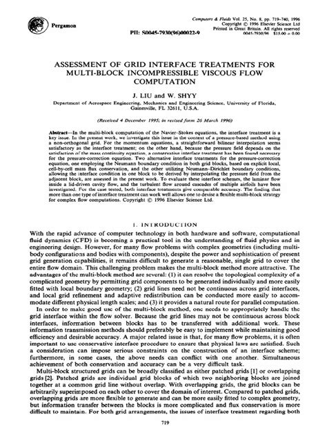1996 assessment of grid interface treatments for multi block