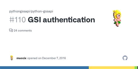 Gsi Authentication · Issue 110 · Pythongssapipython Gssapi · Github