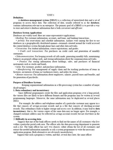 rdbms unit1 pdf databases relational model