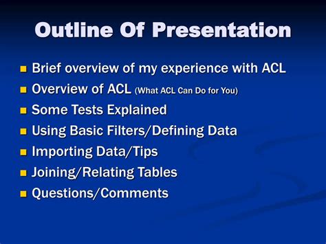 PPT ACL PowerPoint Presentation Free Download ID 280559