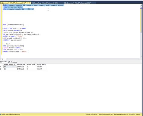 Sql Locking Analysis