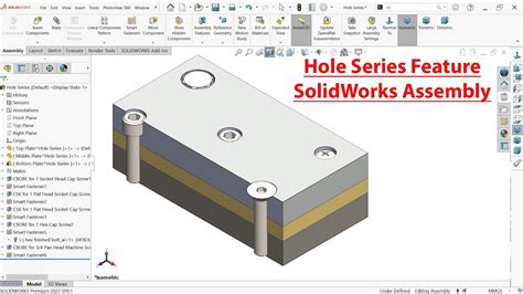 Hole Series Feature In Solidworks Assembly Youtube