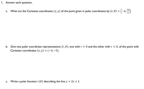 solved i answer each question a ﻿what are the cartesian
