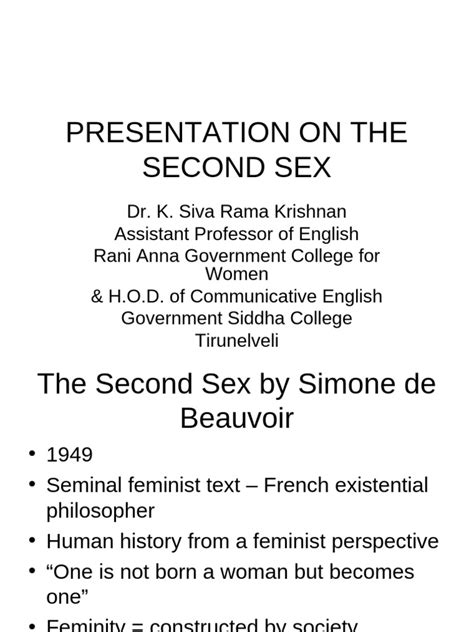 Presentation On The Second Sex And Metaphysical Poets Pdf Feminism