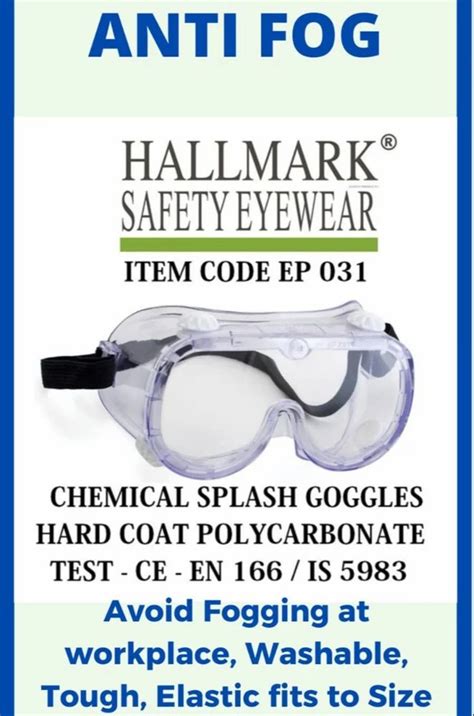 Hallmark Polycarbonate Chemical Splash Goggles At ₹ 40piece In Surat