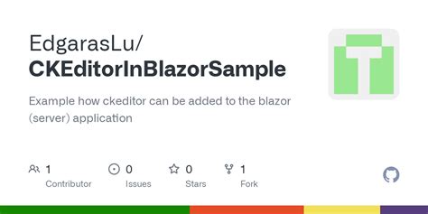 Github Edgarasluckeditorinblazorsample Example How Ckeditor Can Be Added To The Blazor