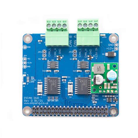 Pican2 Duo Can Bus Board For Raspberry Pi 4 With 3a Smps — Sk Pang
