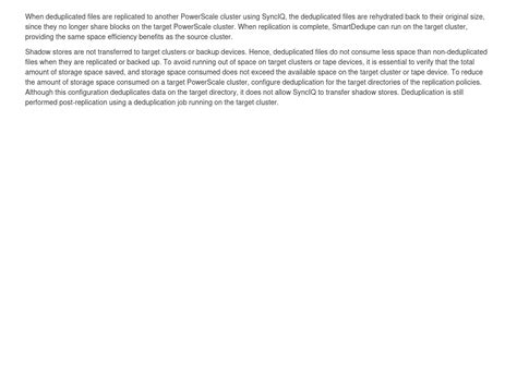 Smartdedupe Dell Powerscale Synciq Architecture Configuration And
