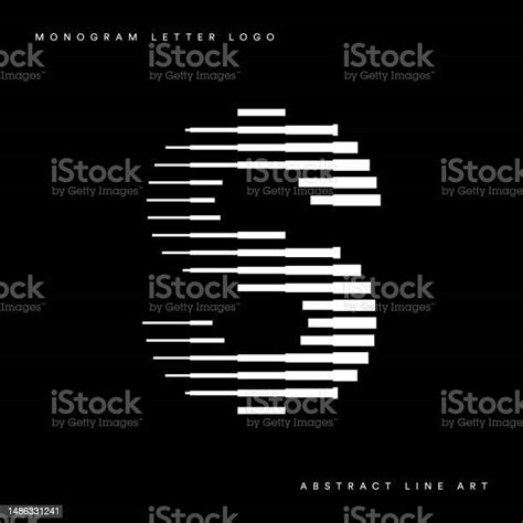 모노그램 로고 문자 S 라인 추상 현대 미술 벡터 일러스트레이션 0명에 대한 스톡 벡터 아트 및 기타 이미지 0명 검은색 기하 Istock