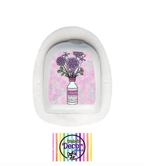 omnipod t1d purple single sticker omnipod sticker diabetes stickers bestseller omnipod top