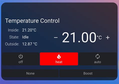 Lovelace Simple Thermostat Card Dashboards And Frontend Home Assistant Community