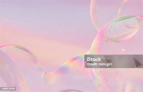 하늘 배경에 떠 있는 홀로그램 비눗방울이 있는 추상 3d 아트 유동체 액체 얼룩 기포에 대한 스톡 사진 및 기타 이미지 기포 배경 주제 분홍 Istock