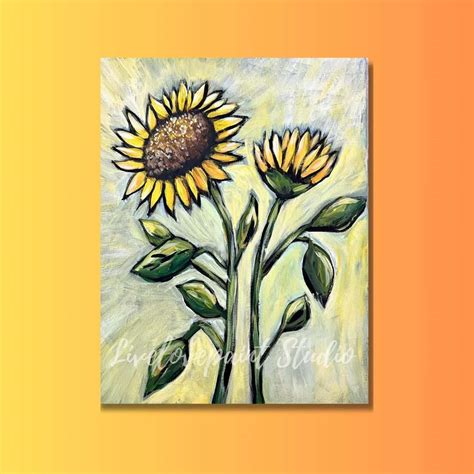 Sunflower Abstract Drawing