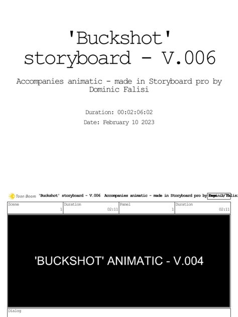 Buckshot Storyboard Fordigitaluse002 Pdf Animation Film Production