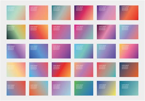 Premium Vector Collection Of Colorful Gradient Card Template