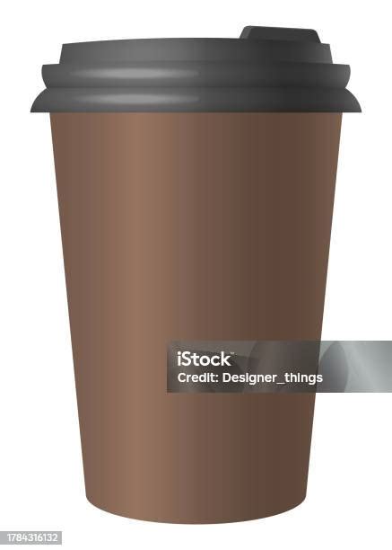 글자를 넣을 수 있는 커피 컵 갈 커피 뜨거운 거리 음료 골판지 포장 플라스틱 캡 검은색에 대한 스톡 벡터 아트 및 기타 이미지 검은색 공란 광고 Istock