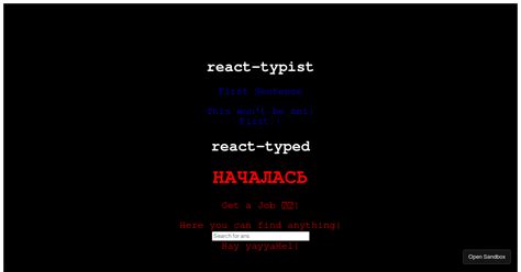 typing effect forked codesandbox