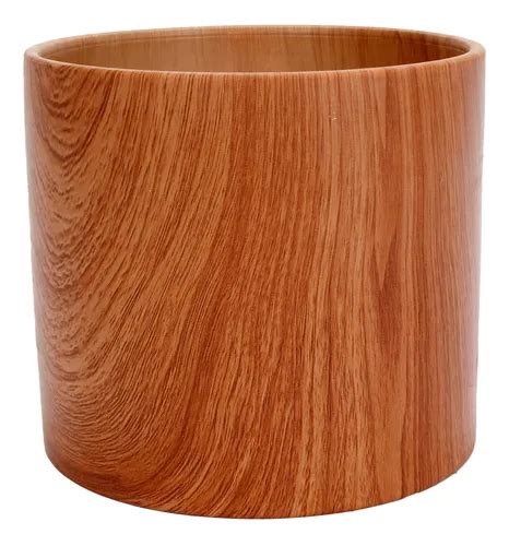 Base Maceta Ceramica Imit Madera Decorar 18cm Mylin 1pz Envío Gratis