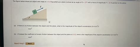 Solved The Figure Below Shows An ﻿object With Mass M 5 3kg