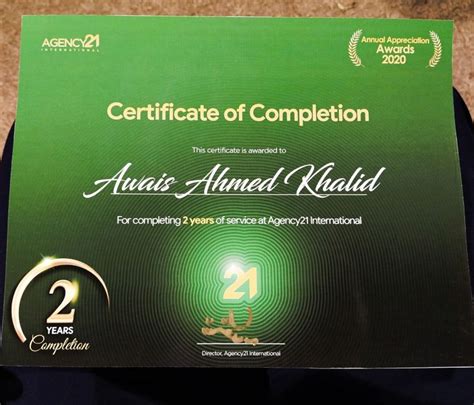 Awais Ahmed On Linkedin Career Appreciation Agency21 2years