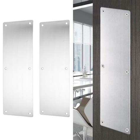 2pcs Door Push Plate Kick Plate Interior Or Exterior Door Protection Stainless Steel Lazada Ph