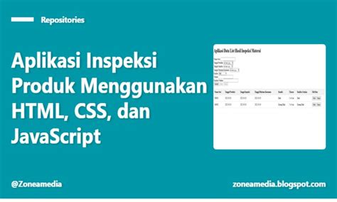 Aplikasi Inspeksi Produk Menggunakan Html Css Dan Javascript