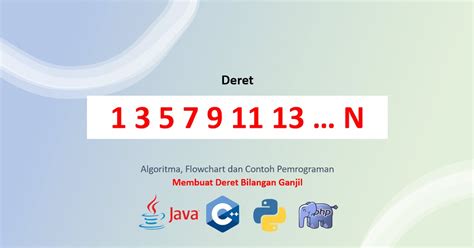 Algoritma Flowchart Dan Pemrograman Untuk Membuat Deret Bilangan Ganjil Hari Aspriyono