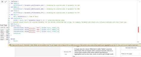 Solved Multiple What If Parameters For Same Table Differe