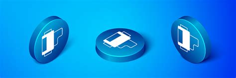 아이소메트릭 카메라 빈티지 필름 롤 카트리지 아이콘은 파란색 배경에 격리되어 있습니다 35mm 필름 캐니스터 필름 스트립 사진