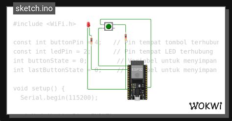 ESP 32 Button Wokwi ESP32 STM32 Arduino Simulator