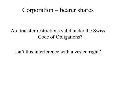 Ppt Understanding Bearer Shares Differences Rights And Corporate
