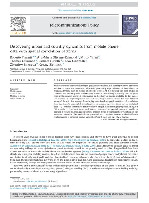 pdf discovering urban and country dynamics from mobile phone data