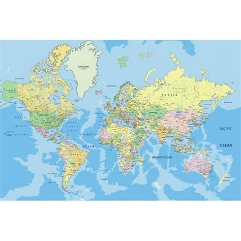 Aaroca New Highly Detailed Political World Map With Labelingvector