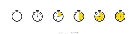 Set Timer Stopwatch Icons Countdown 102030405060 Stock Vector Royalty Free 1771059797