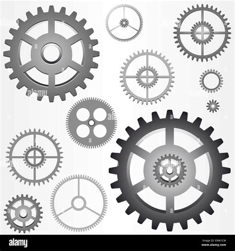 Various Cog Wheels Stock Vector Images Alamy