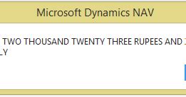 How To Convert Amount In Words In Microsoft Dynamics Navision