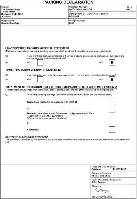 Instantly Create A Packing Declaration For Your International Trade