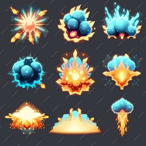 Premium Vector Magic Explosion Animation Effect For 2d Game Design Isolated On Background