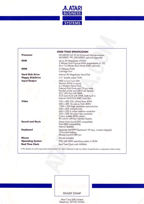 Atari St Catalog Atari Uk English