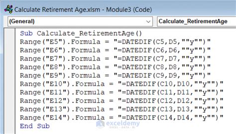How To Calculate Retirement Age In Excel 4 Quick Methods ExcelDemy